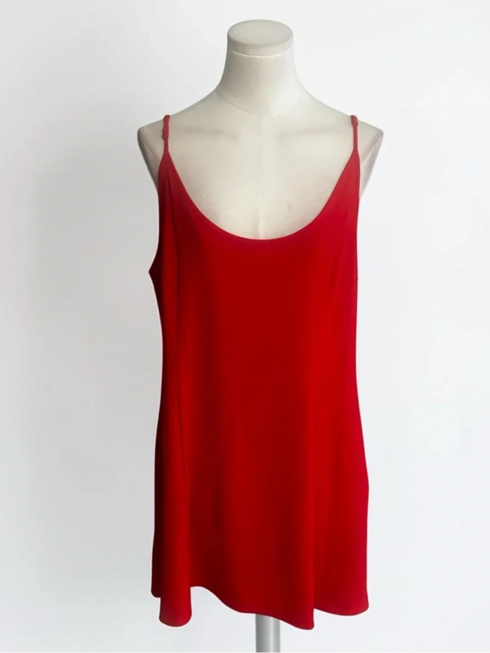 Zara | Dresses | Zara Red Slip Dress Mini Spaghetti Straps Casual ...